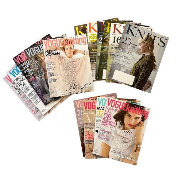 Vogue | Other | Lot Of 5 Knitting Magazines | Poshmark